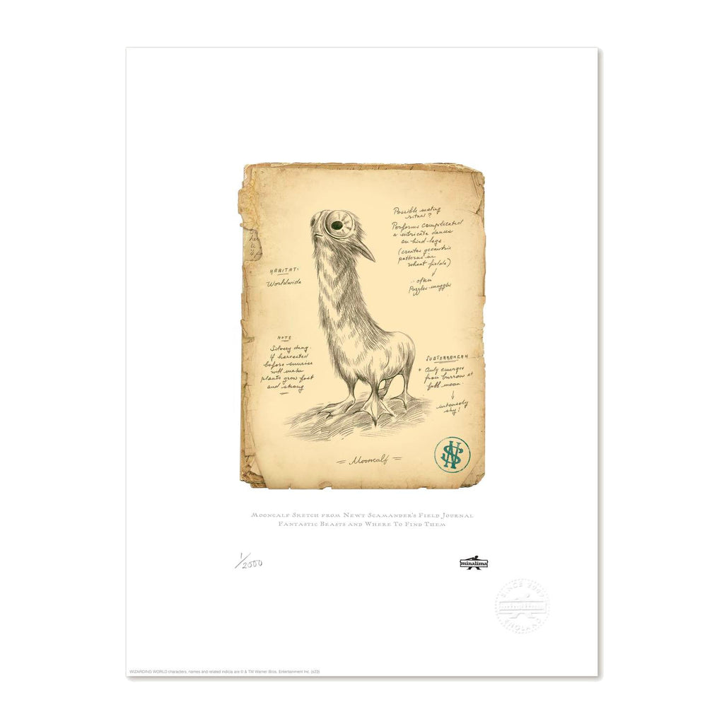 Mooncalf Sketch from Newt Scamander's Field Journal Limited Edition Ar ...