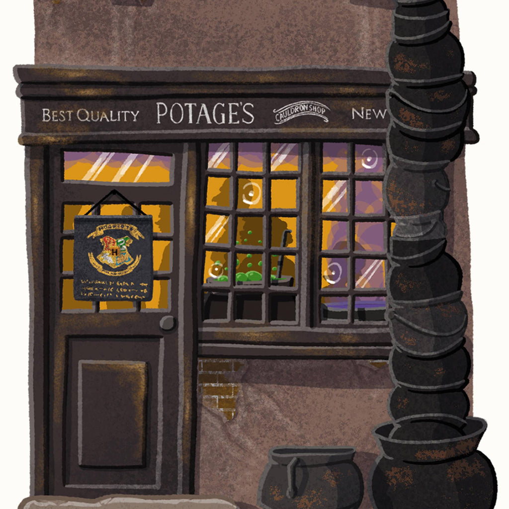Spellbinding Shops: Potages Cauldron Shop Art Print – Curiosa ...