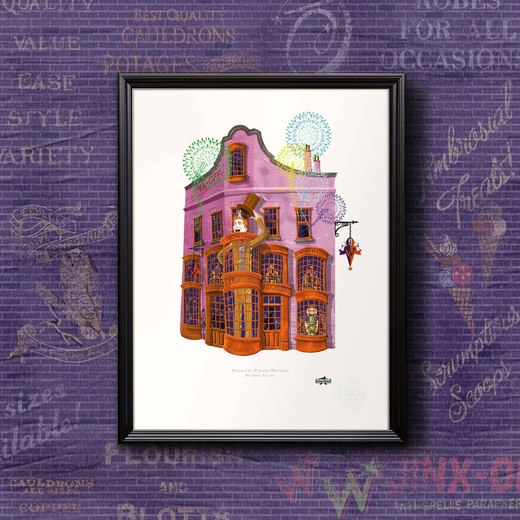 Spellbinding Shops: Weasleys Wizard Wheezes Art Print – Curiosa ...