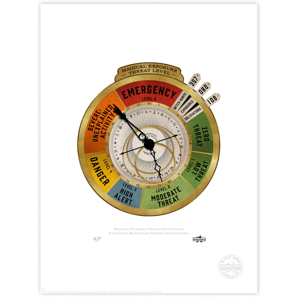 Magical Exposure Threat Level Clock Limited Edition Art Print – Curiosa ...