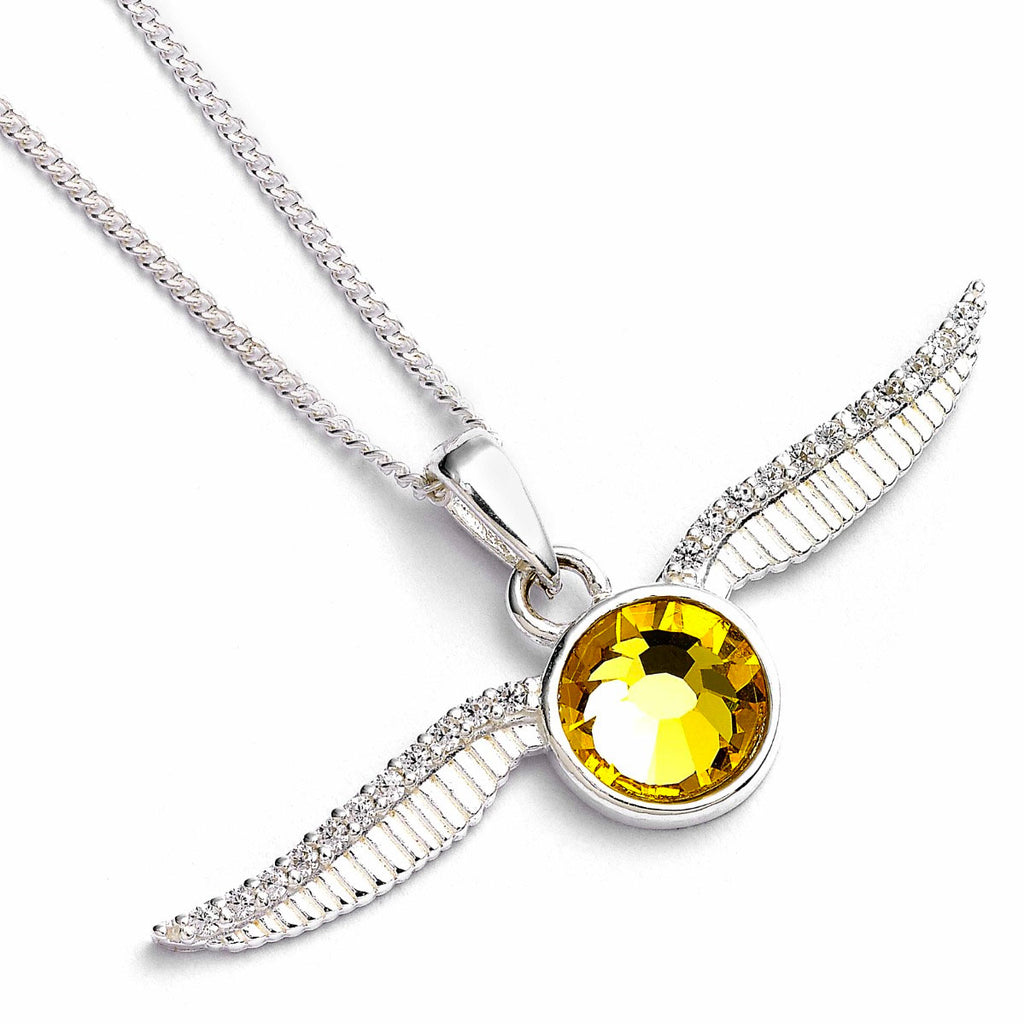 Sterling Silver Golden Snitch Necklace with Crystals – Curiosa ...